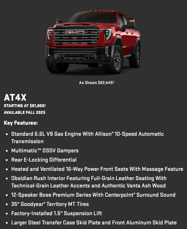 AT4X HD features.png | GMC AT4 Forum
